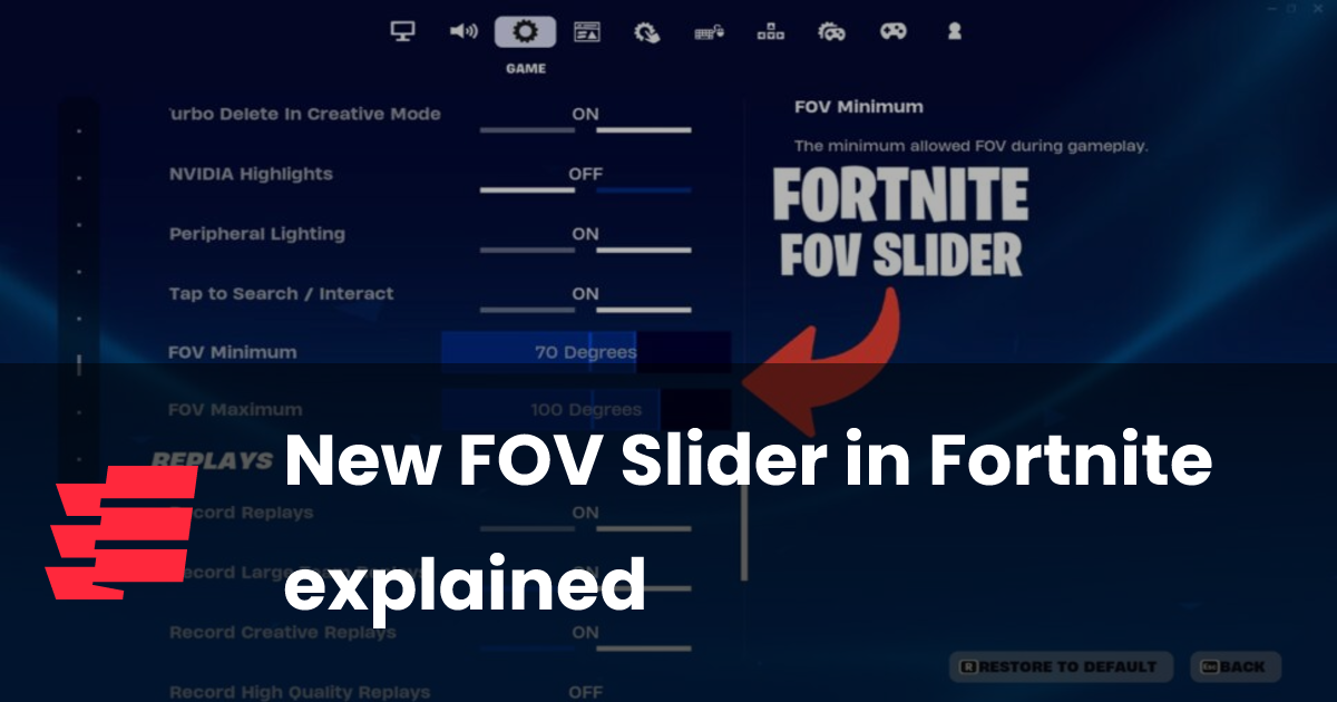 New FOV Slider in Fortnite explained | esports.gg