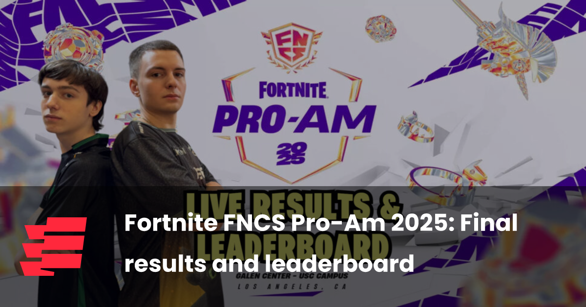 Fortnite FNCS Pro-Am 2025: Final results and leaderboard | esports.gg